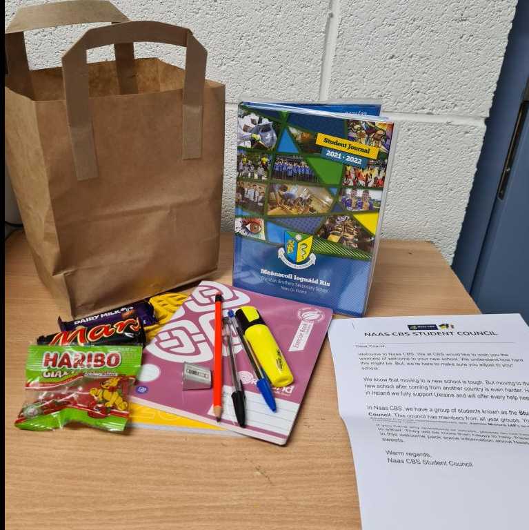 Student Council Prepare Welcome Packs for New Ukrainian Students - Naas CBS