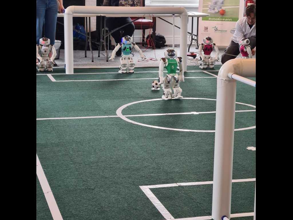 Students Attend a Demonstration of Robotics Soccer by RoboIreland Team ...