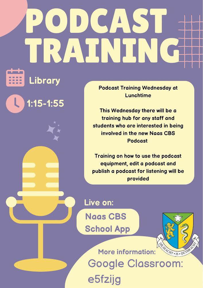 Podcast Training for Staff and Students - Naas CBS