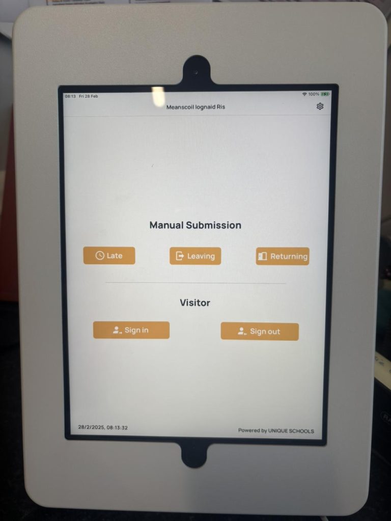 Parent Update - Digital Sign In / Attendance forms - Naas CBS