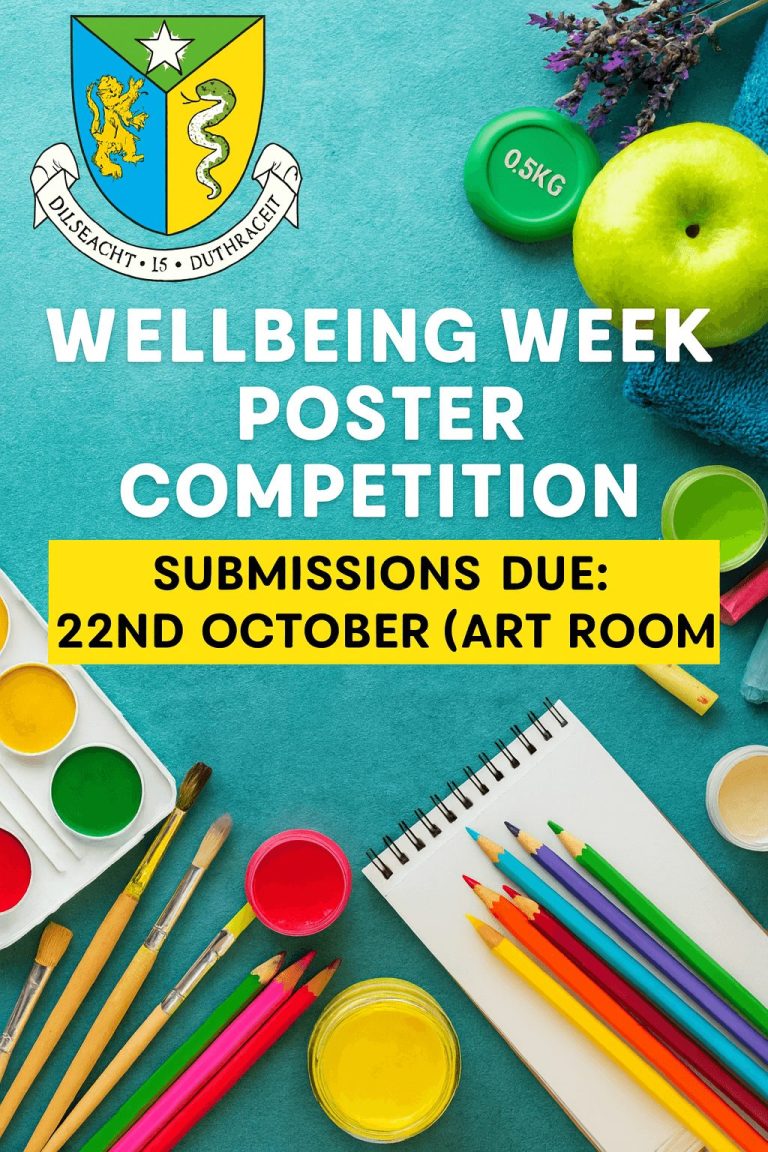 Wellbeing Week Poster Competition - Naas CBS